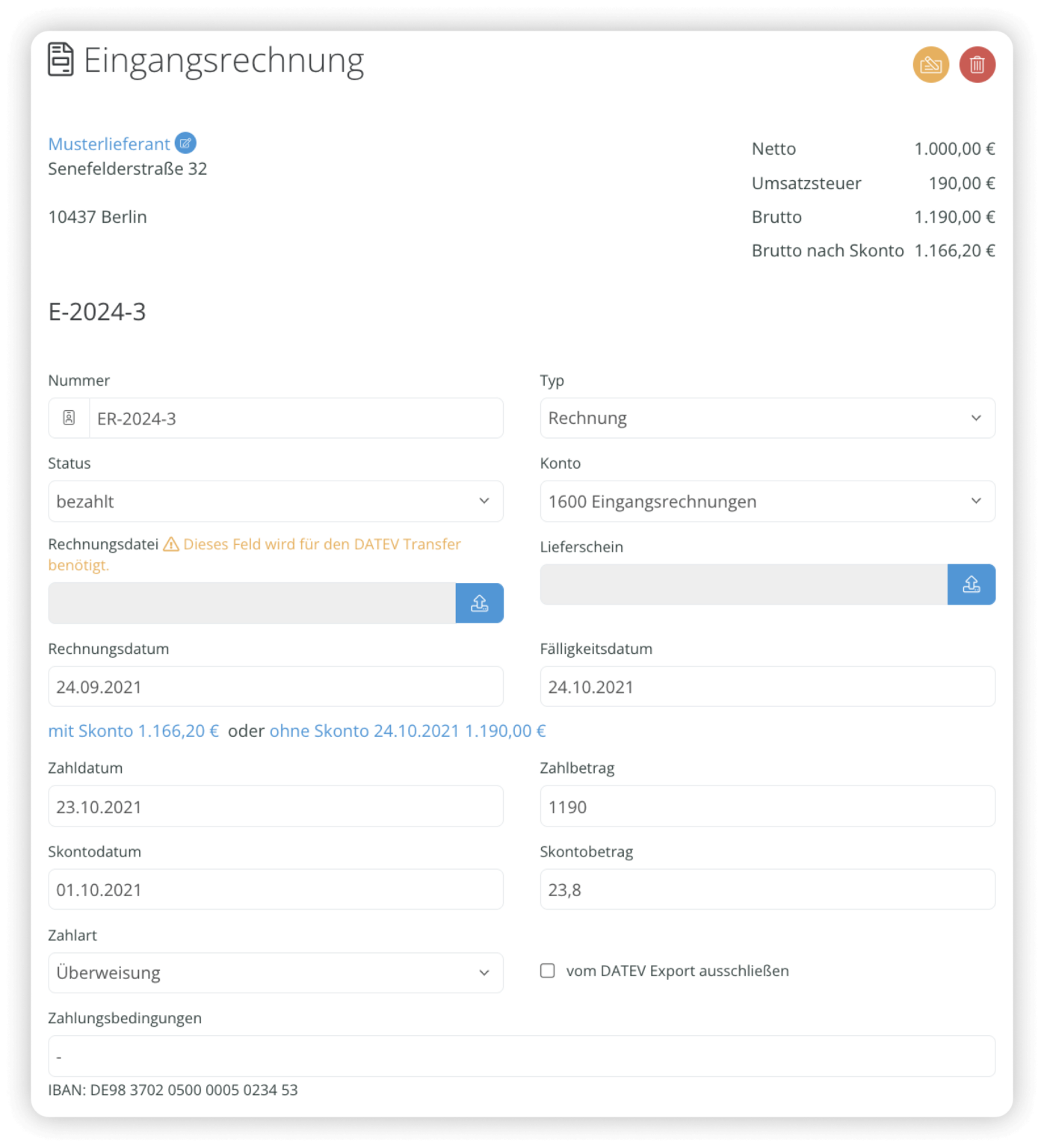 Rechnungen - Das Programm