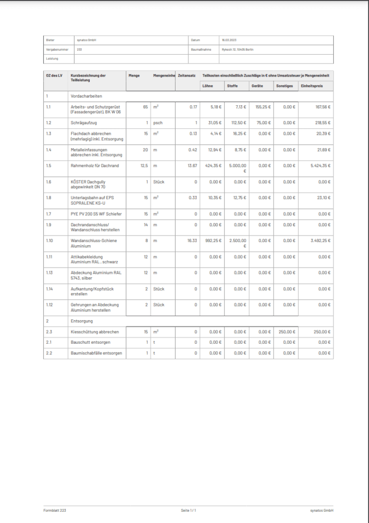 EFB Formblatt im Programm: Einfache Anleitung