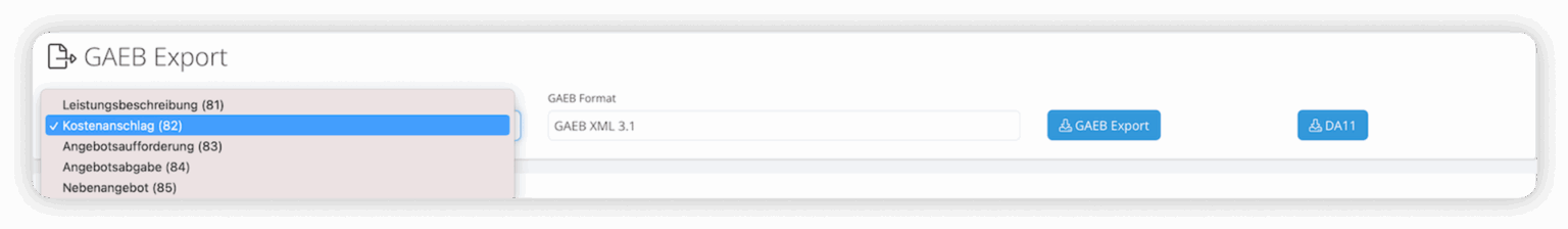 GAEB Formate, Phasen, Einrichtung: Für Handwerker